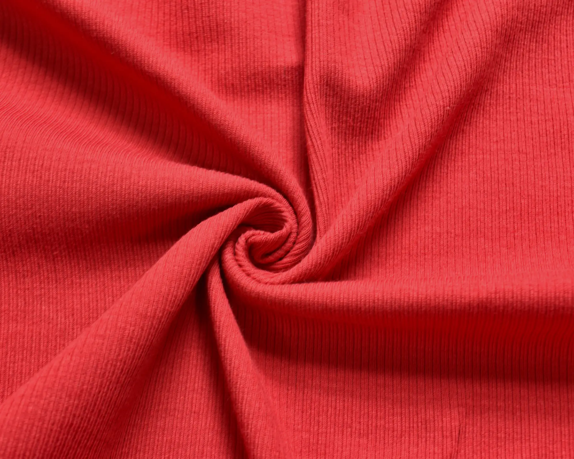 Cotton Rib Jersey - Red - Great Bridge Fabrics